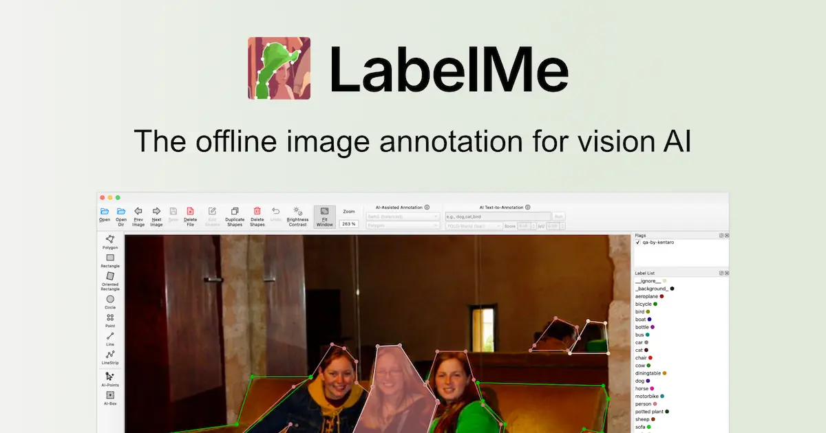 LabelMe - AI-Powered Image Annotation | Offline & Private